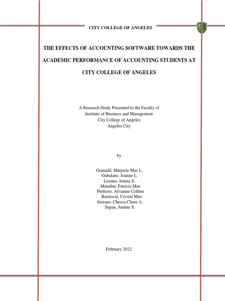Ai402 Group 1 Revised The Effects of Accounting Software Towards The ...