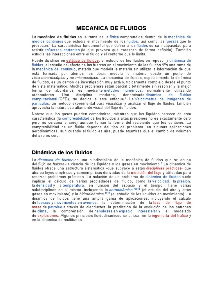 Mecanica de Fluidos | PDF | Mecánica de fluidos | Física Aplicada e ...