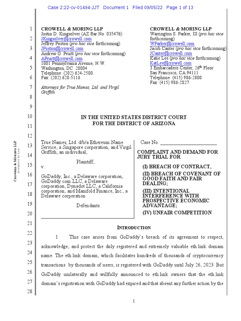 Complaint | PDF | Legal Remedy | Injunction