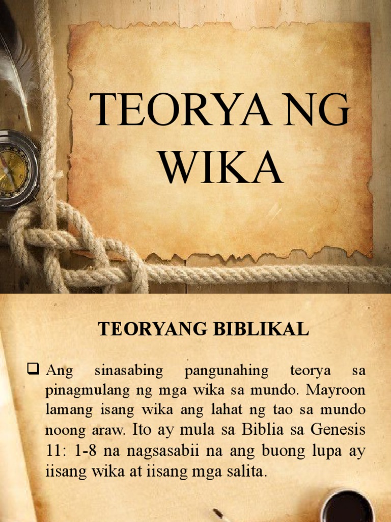 Teoryang Tata Teorya Ng Wika Persecución En El Laberinto