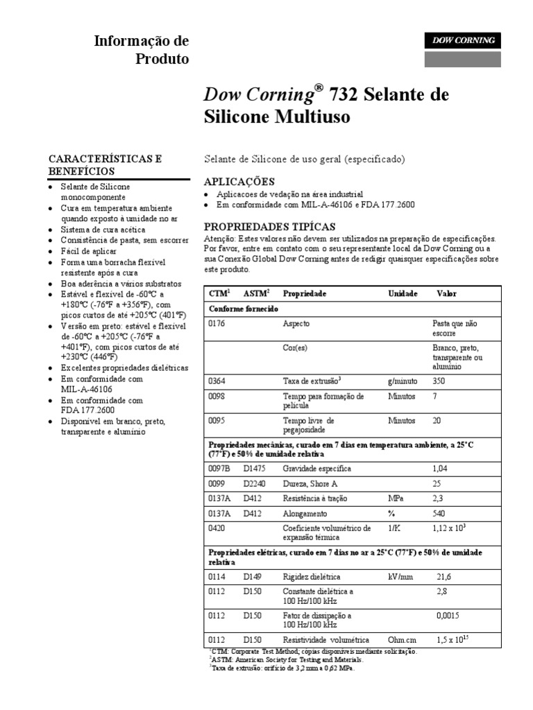 Dow Corning 732 | PDF | Marca | Tempo