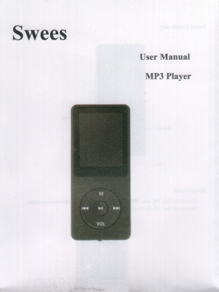 Swees MP3 Player Manual | PDF