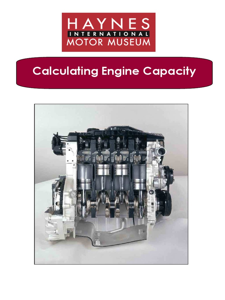Calculating Engine Capacity Booklet | PDF