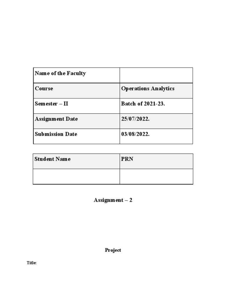 Linear Regression Operations Analytics | PDF | Errors And Residuals ...