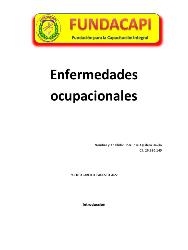 Diplomado de Salud Ocupacional Enfermedades Ocupacionales | PDF | Amianto | Seguridad y salud ...