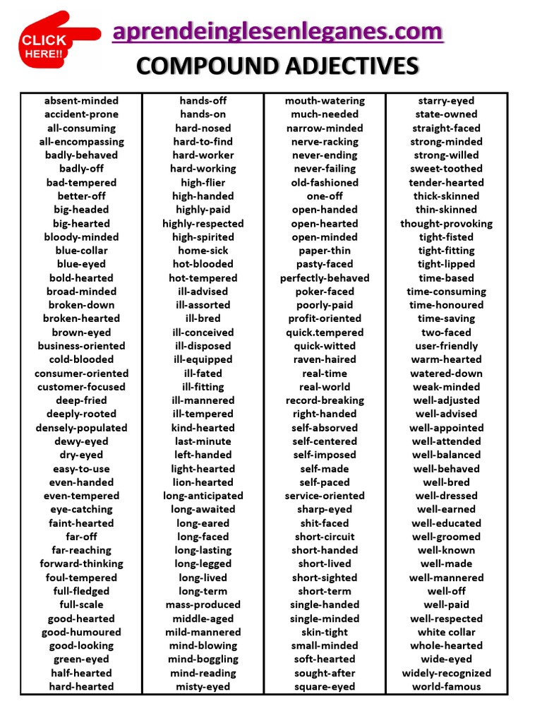 Compound adjectives.. | PDF