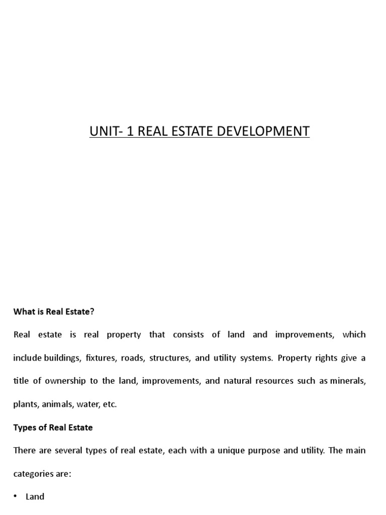 Overview of Real Estate Development | PDF | Marketing | Prices