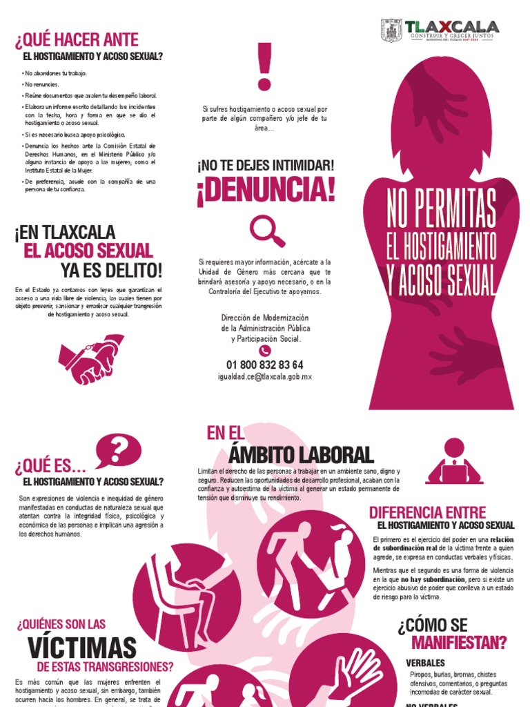 TRIPTICO HOSTIGAMIENTO Y ACOSO | PDF | Acoso sexual | Acoso