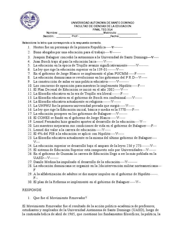 Final Teg 314-1 | PDF | Educación más alta | Universidad