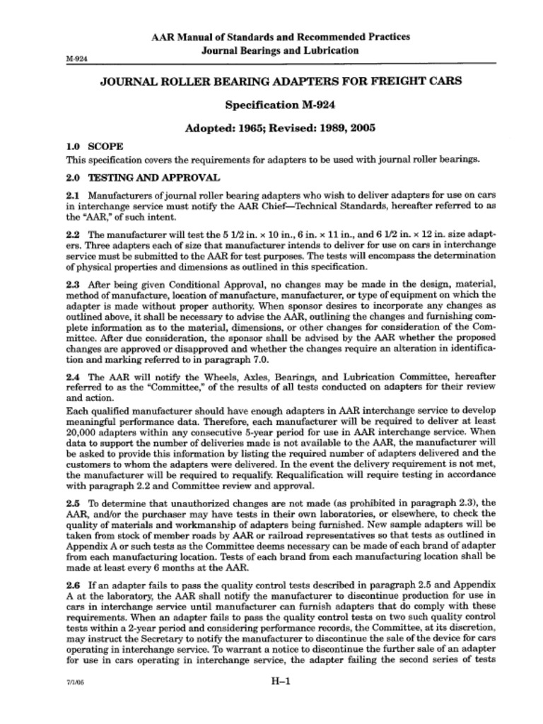 Aar M 924-2005 | PDF