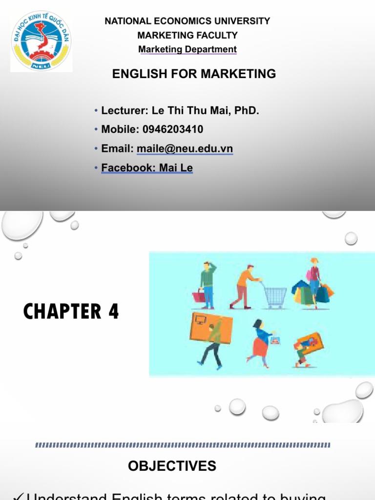 MKMA1112.English For MKT - Chapter 4 | PDF | Consumer Behaviour | Behavior