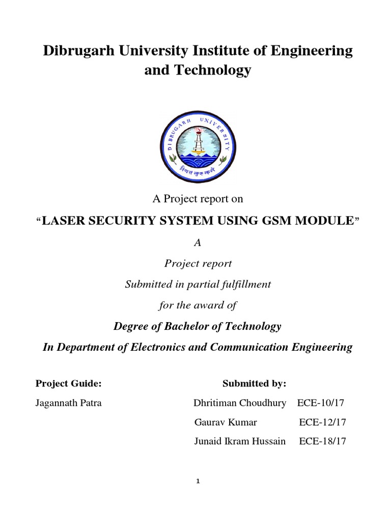 Laser Security System with GSM Module | PDF | Security Alarm | Arduino