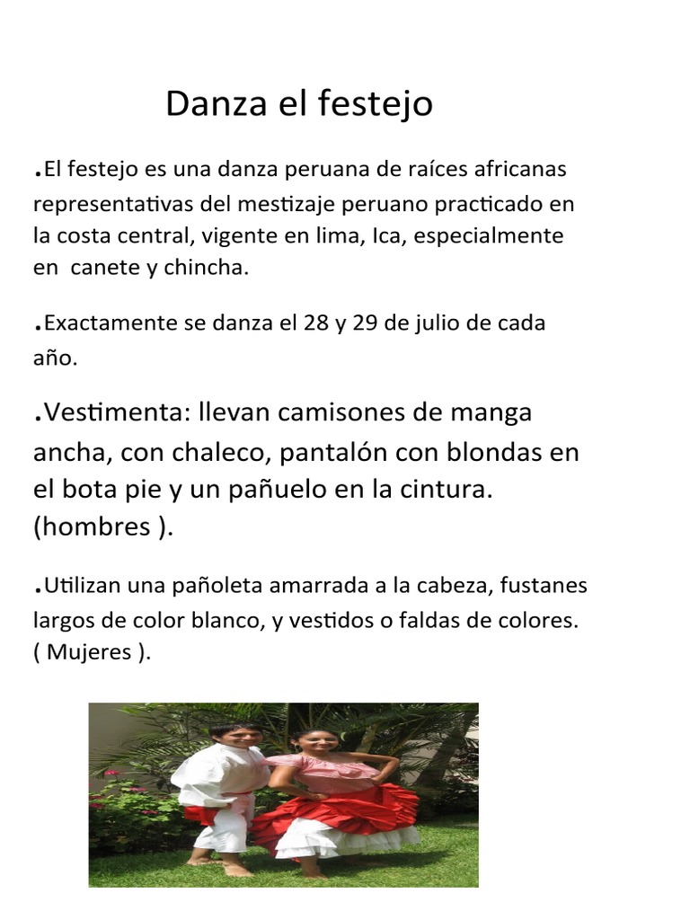 Danza El Festejo | PDF | Arte