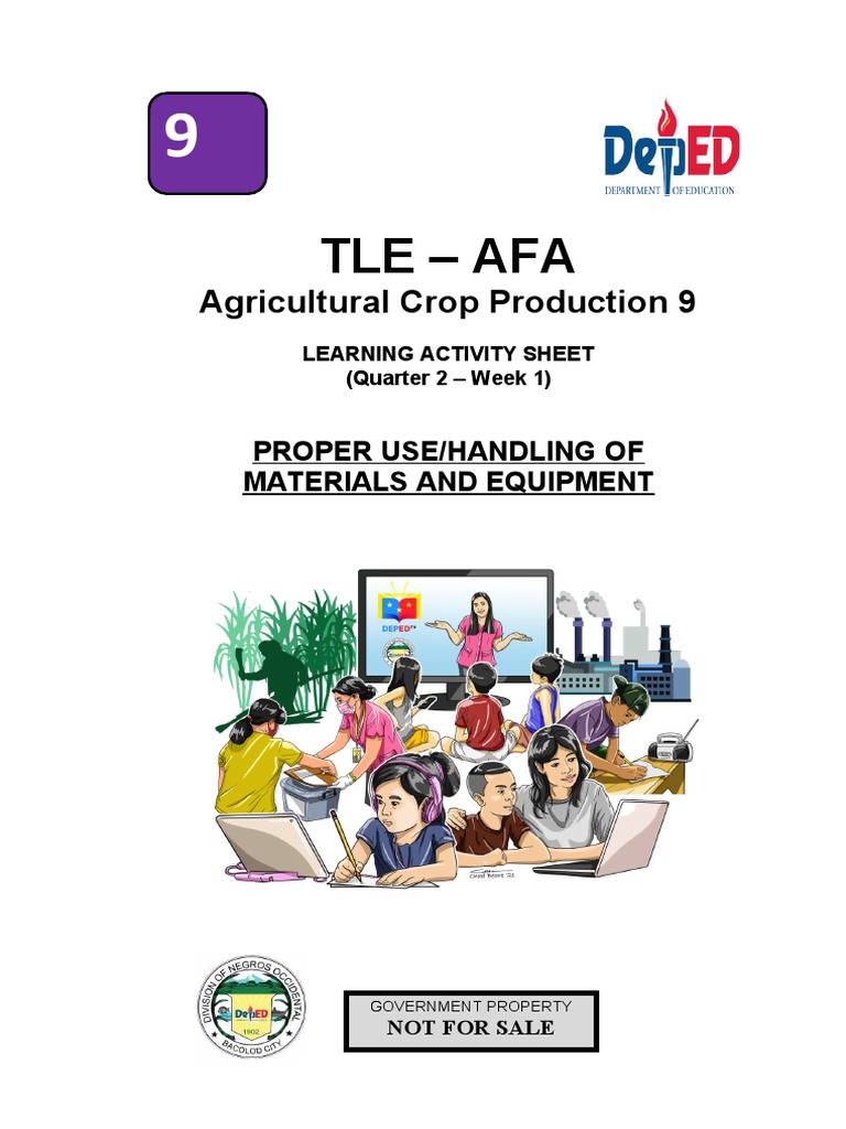 TLE-AGRI CROP 2Q-WEEK 1-Final (Proper Use or Handling) | PDF | Tractor | Learning