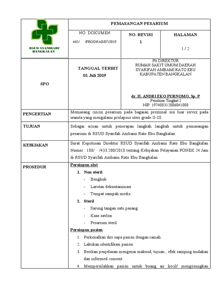 Spo Pemasangan Pesarium | PDF | Sains & Matematika