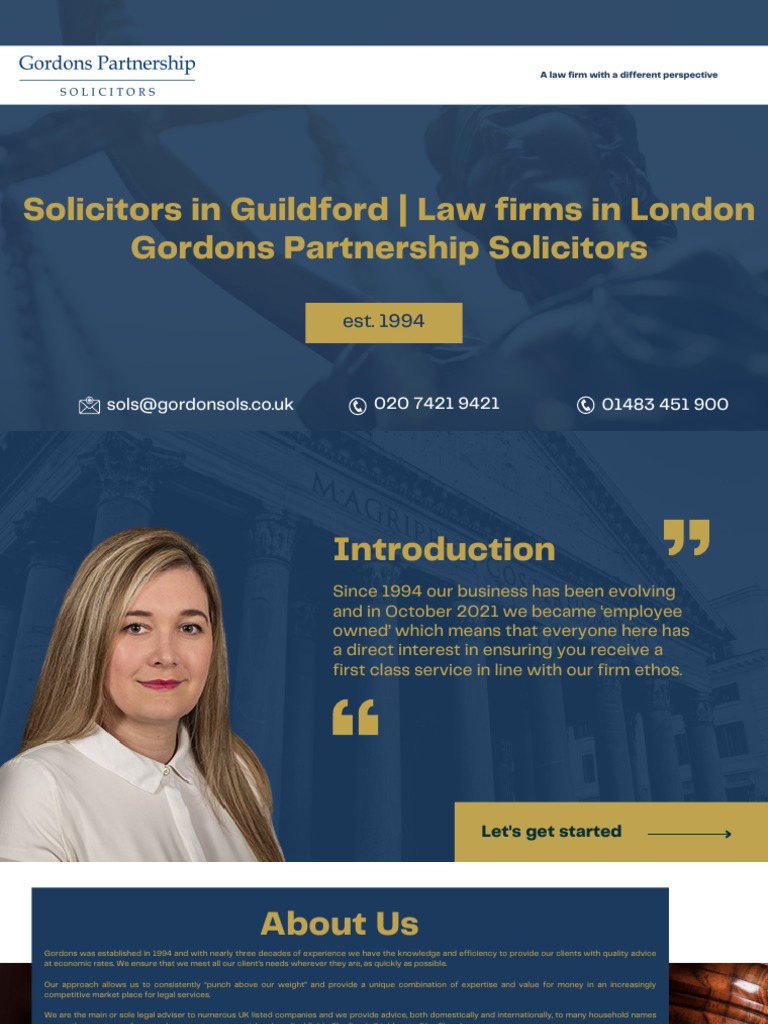 Solicitors in Guildford - Law Firms in London - Gordons Partnership ...