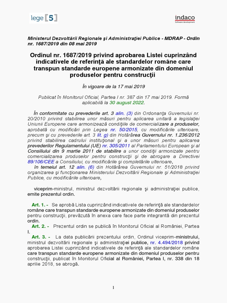 Ordin 1687 2019 | PDF