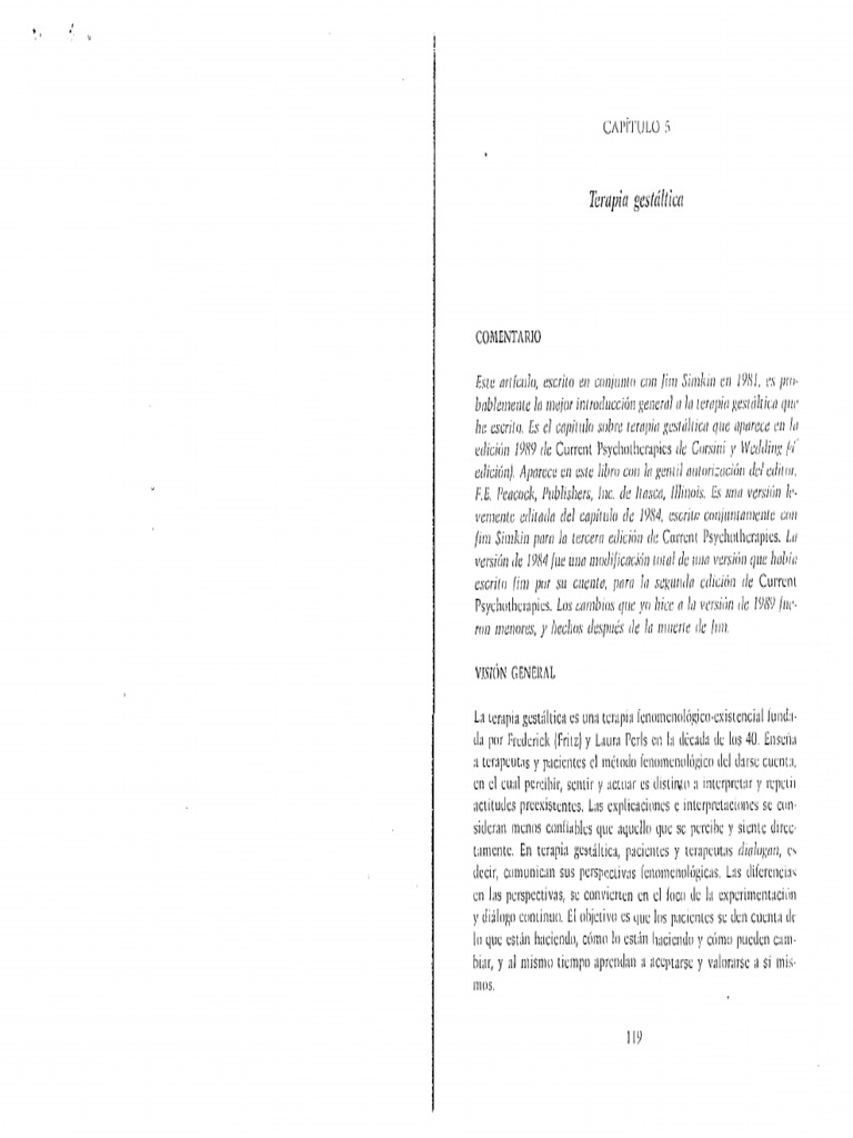 Yontef, Proceso y Dialogo en Gestalt Caps 1, 3 y 5 | PDF