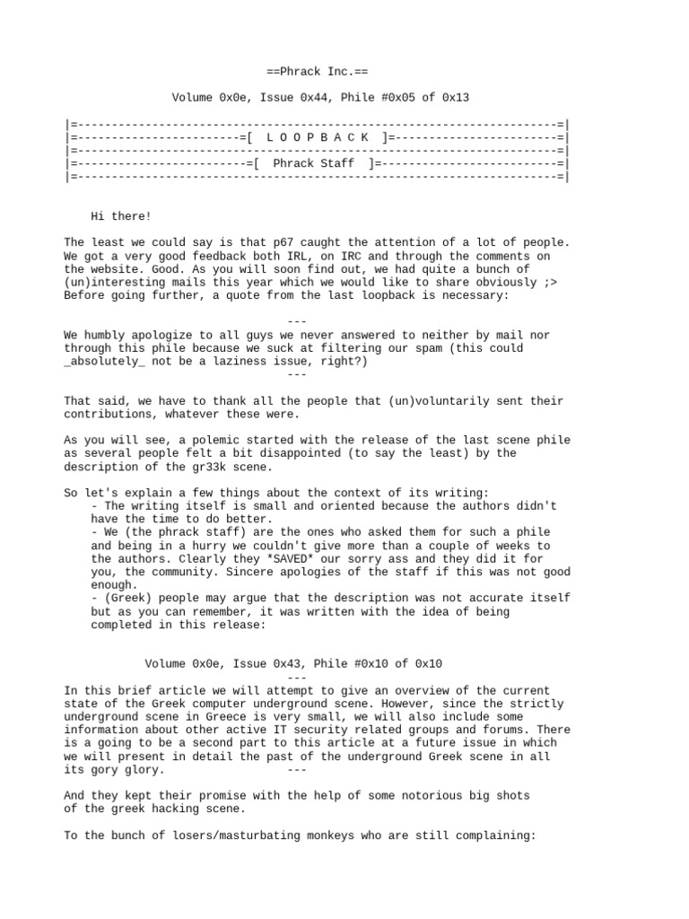 Phrack Issue 68 #2 | PDF | Cryptanalysis | Security Hacker