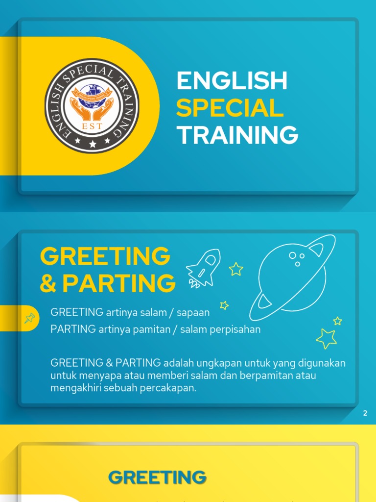 Arti dan Contoh Greeting & Parting | PDF | Seni & Disiplin Bahasa