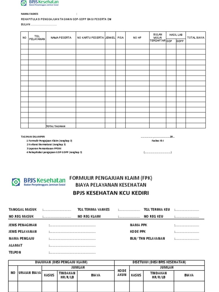 Form Klaim Lab GDP GDPP | PDF