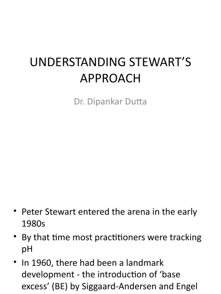 Understanding Stewart's Approach | PDF | Bicarbonate | Sepsis