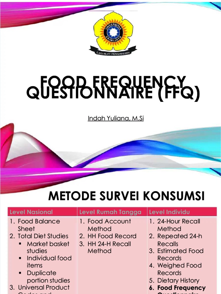 Food Frequency Questionnaire FFQ | PDF Food Frequency Questionnaire FFQ | PDF