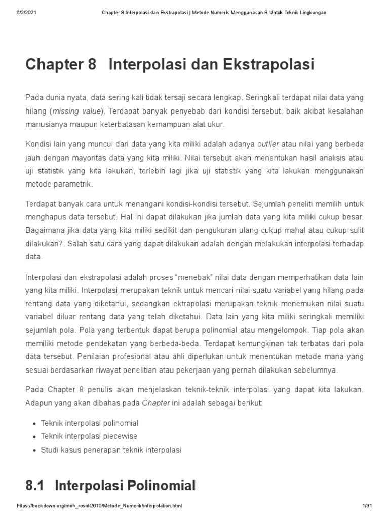Interpolasi Dan Ekstrapolasi | PDF