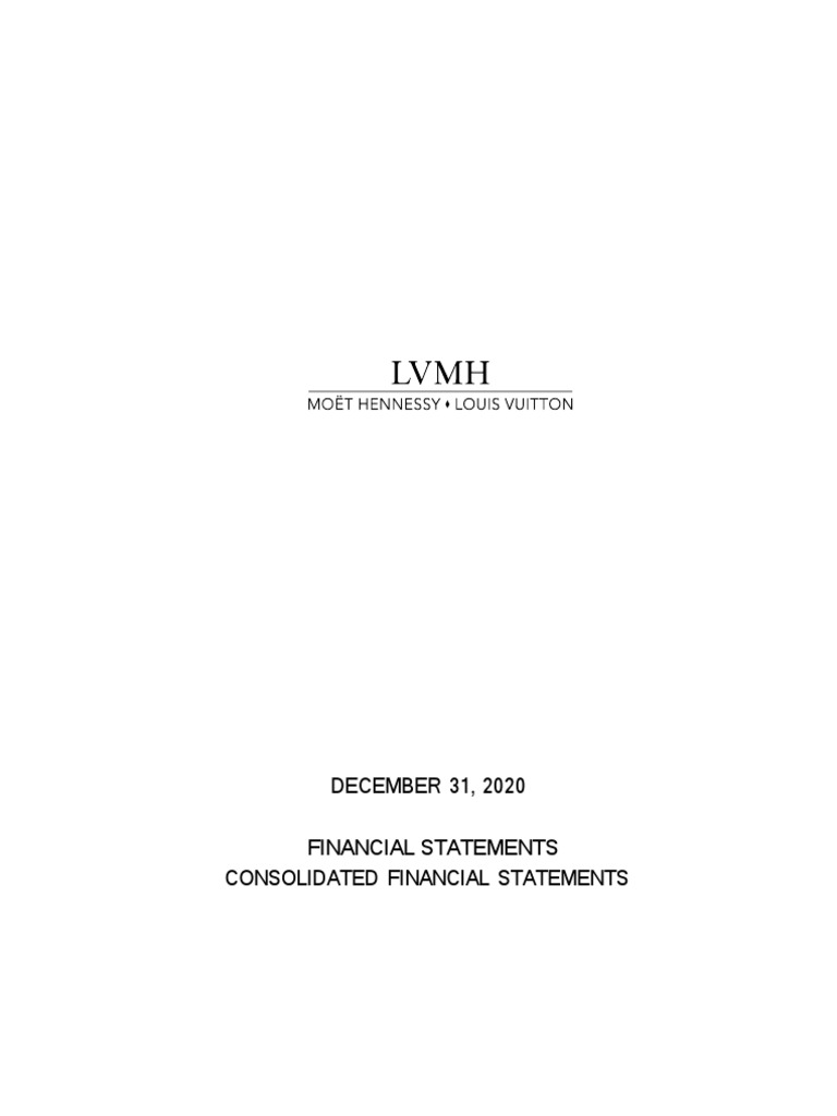 LVMH 2020 Consolidated Financial Statement | PDF | Income Statement ...