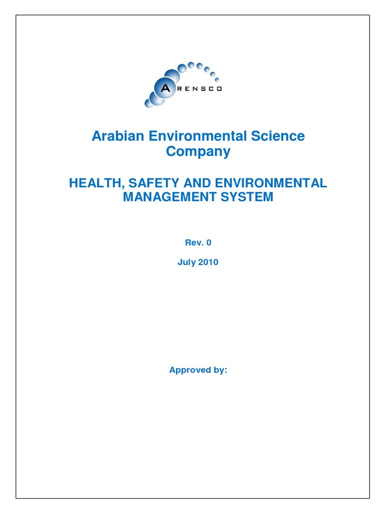 HSE Management System Arensco | PDF | Occupational Safety And Health | Risk