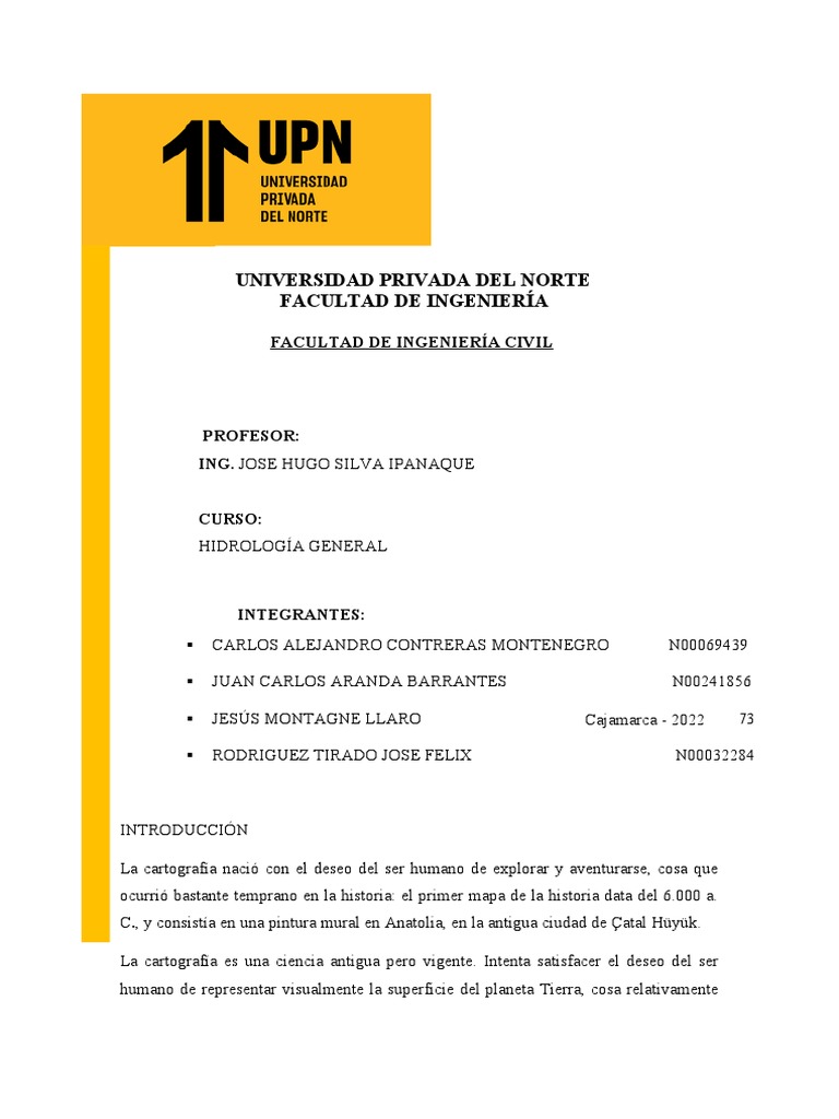 T1 Hidrologia | PDF | Cartografía | Mapa