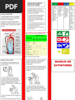 Folleto Manejo de Extintores | PDF | Incendios | Materiales