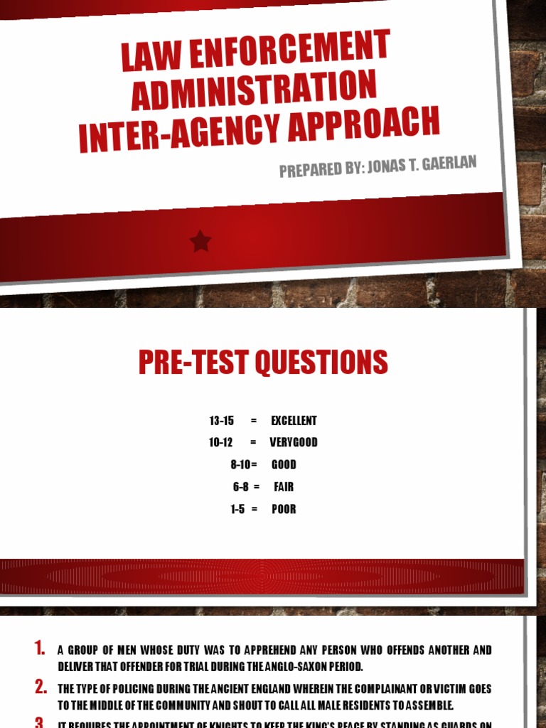 Inter-Agency Approach to Law Enforcement Administration | PDF | Police ...