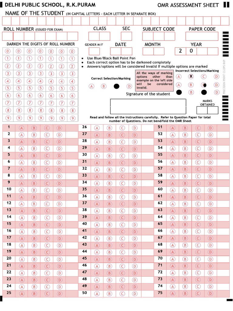 OMR Sheet | PDF