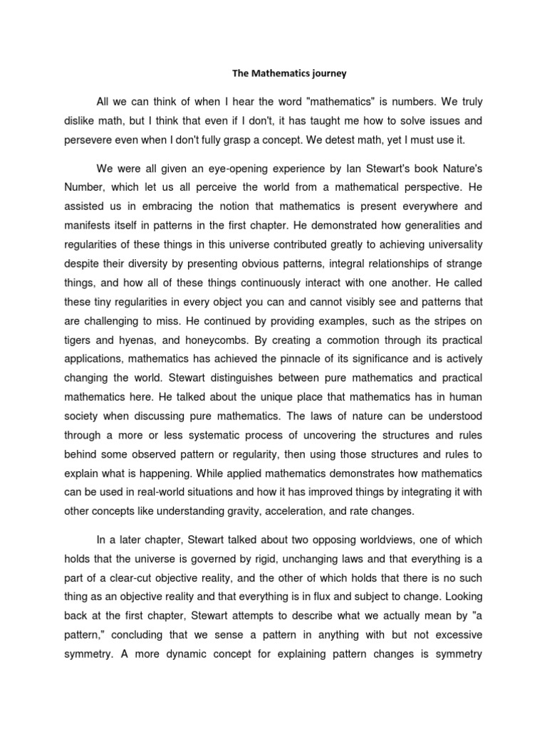 Reflection-Paper - Zge 1104 Santiago-Lavapie | PDF | Mathematics | Pattern