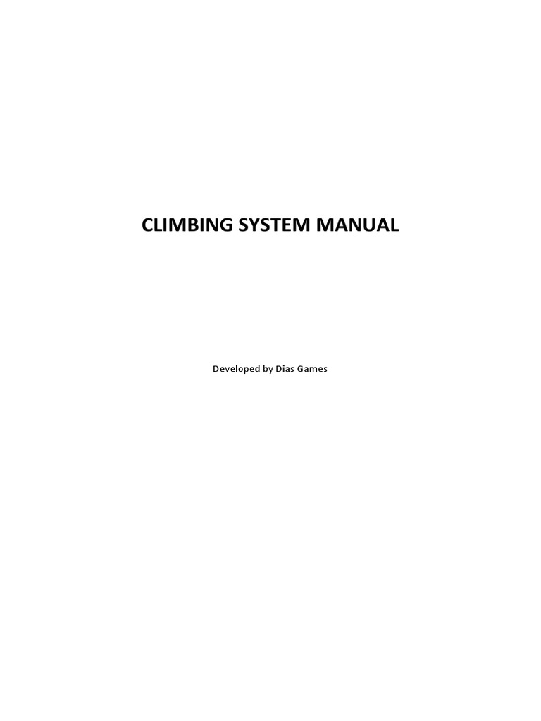 Climbing System Manual: Setup, Build Character, Cause Damage | PDF | Software Engineering ...