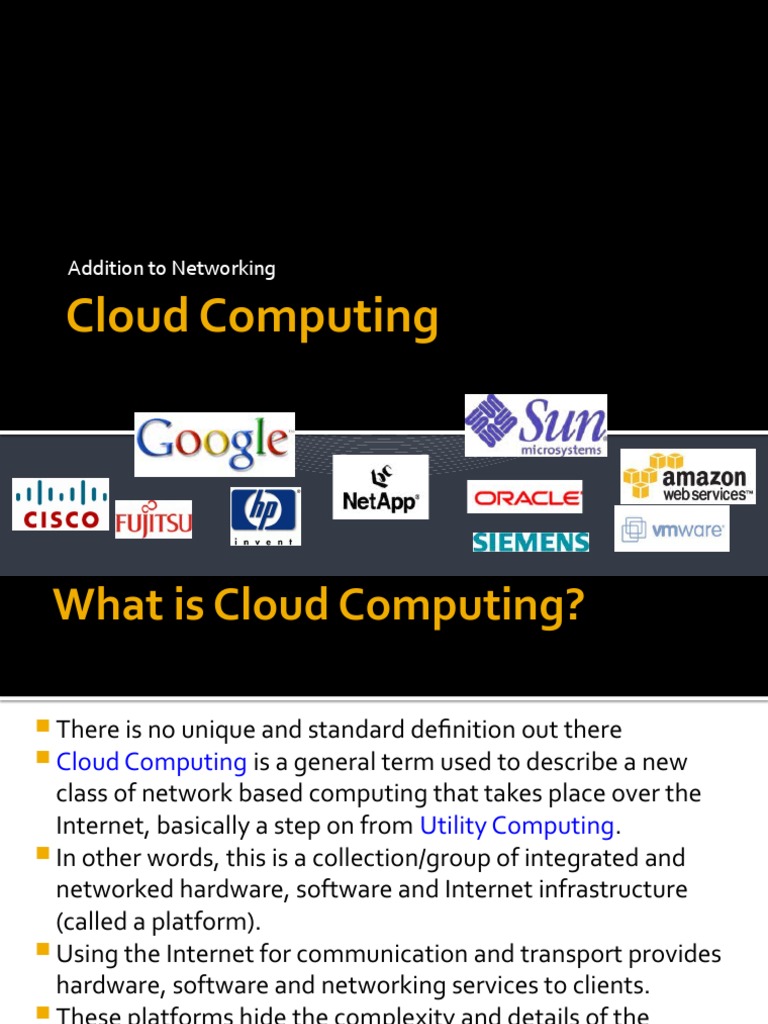 An Introduction To Cloud Computing Defining Characteristics Models