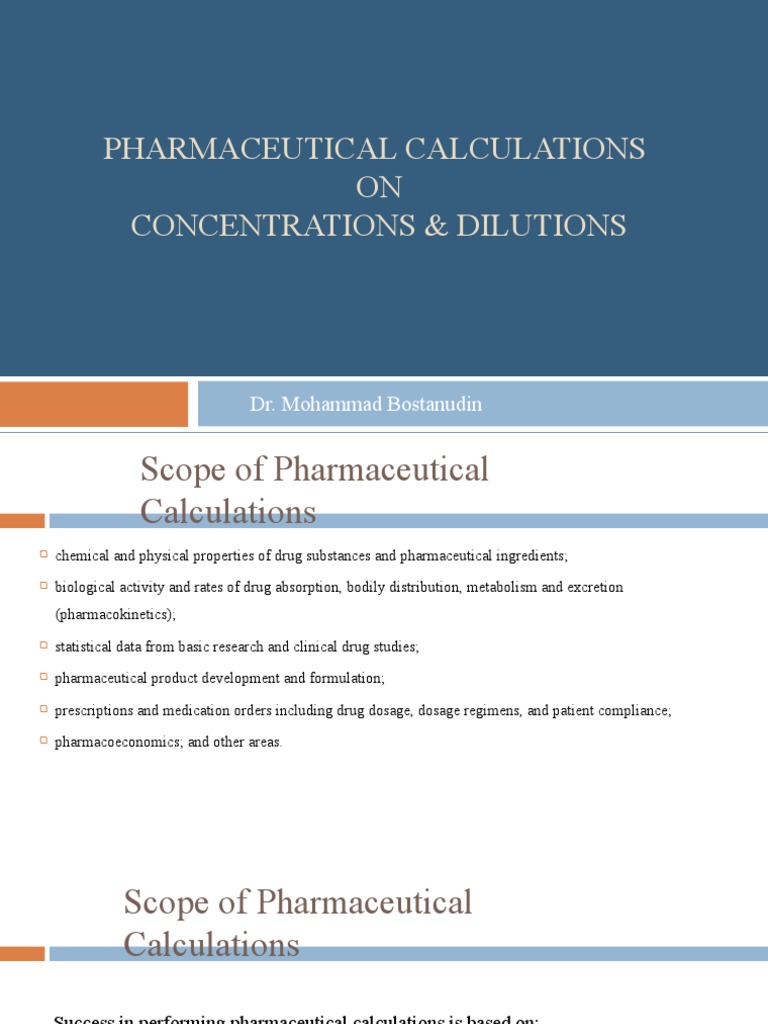 Calculating Concentrations and Dilutions: A Comprehensive Guide to ...