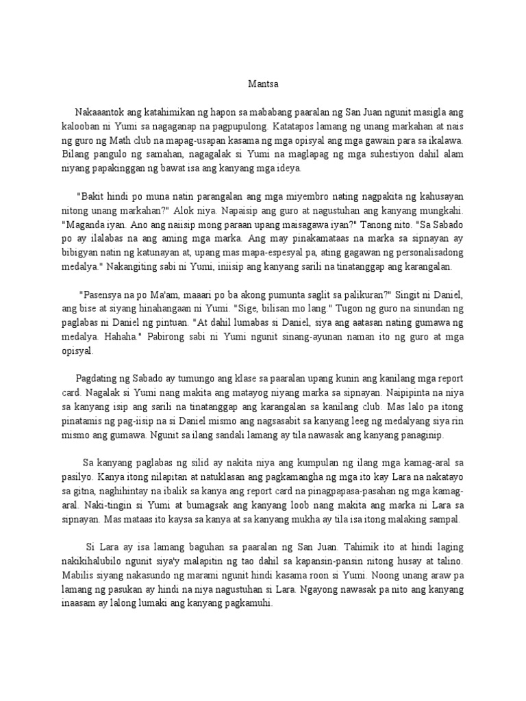 Mantsa (Pagbasa 2021) | PDF