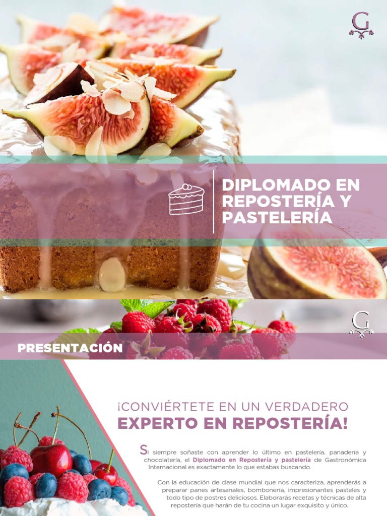 1.diplomado en Reposter A y Pasteler A | PDF | Panes | Postres