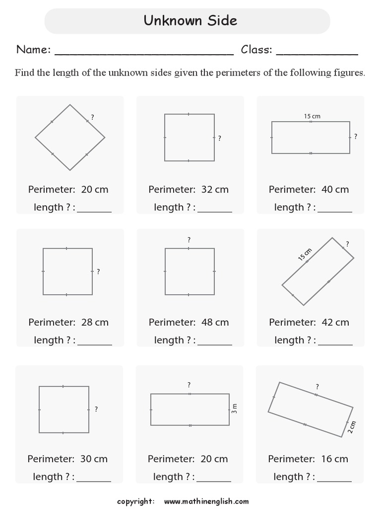 Maths Grade 3 Perimeter 6 | PDF | Elementary Geometry | Length
