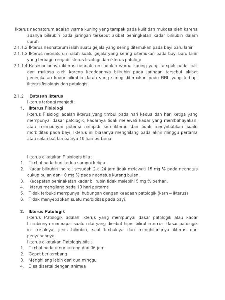 Ikterus Neonatus: Gejala dan Penanganan | PDF | Gaya Hidup