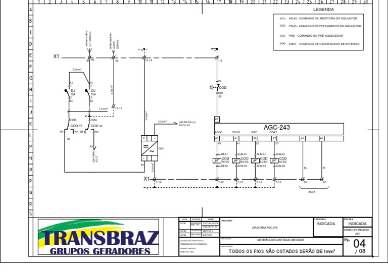 Diagrama Controle Agc 243 Dief P4 | PDF