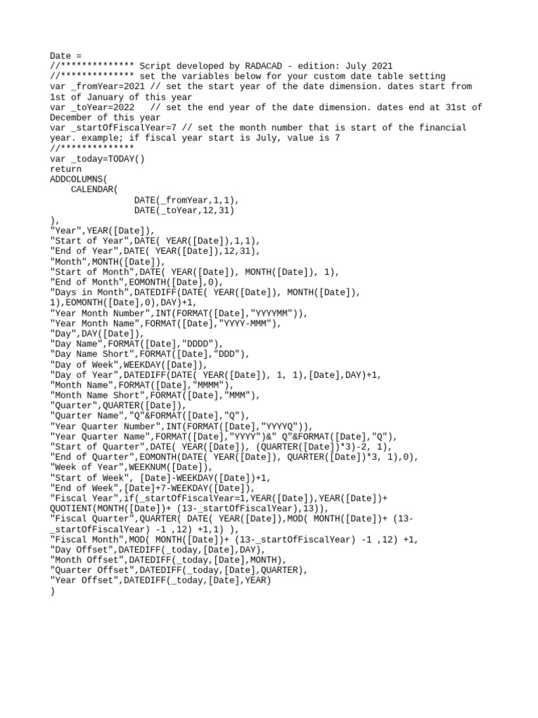 Date DaX Query | PDF | Teaching Methods & Materials | Computers