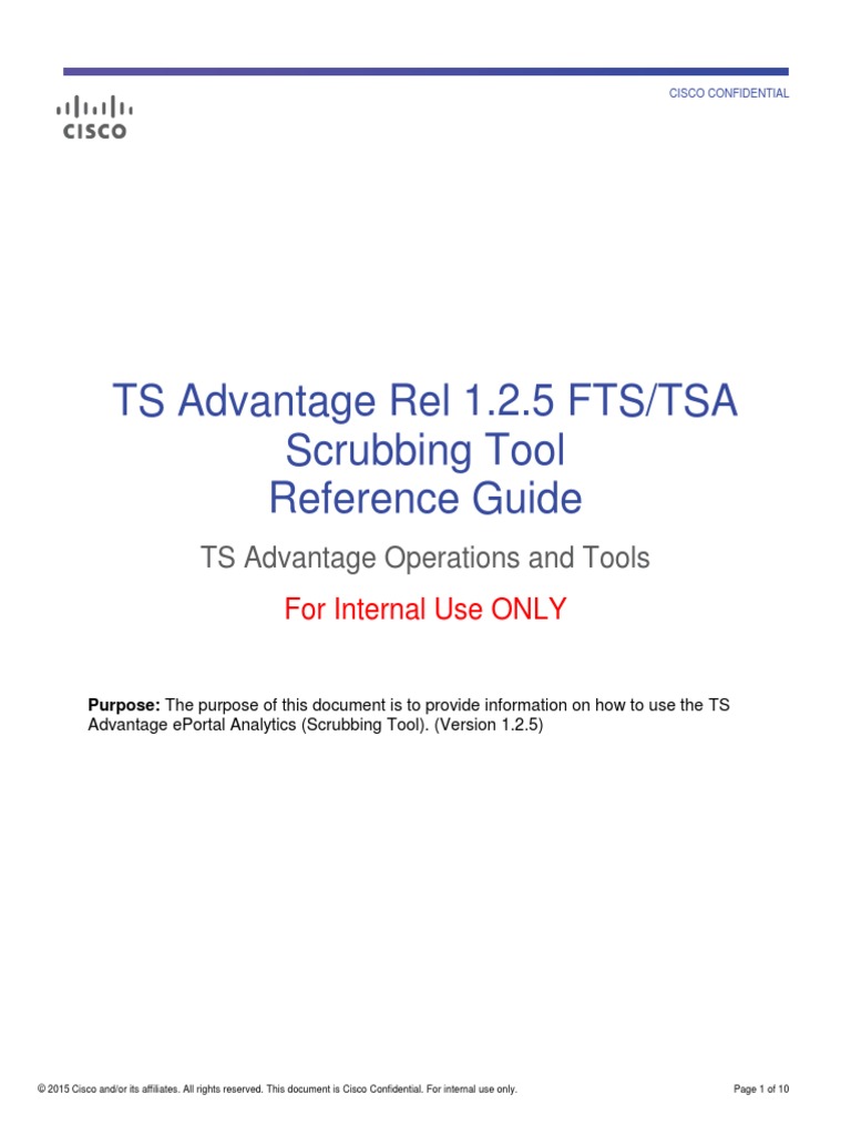 TSA Scrubbing Guide | PDF | Analytics | Computing