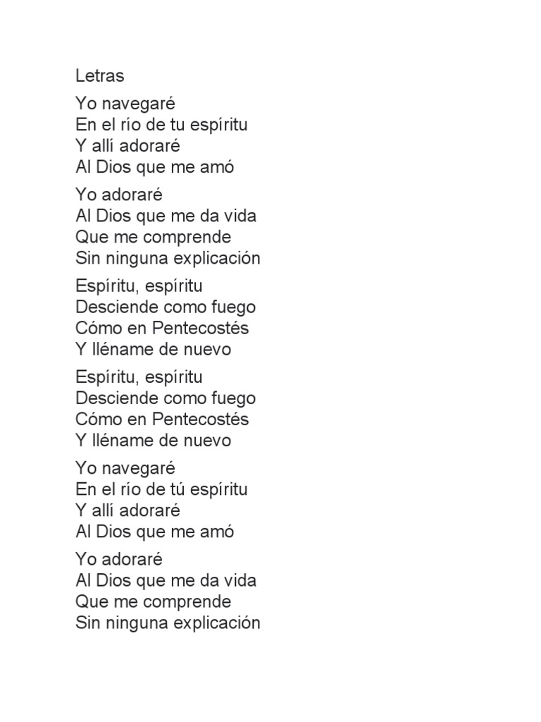 Letras | PDF | Alma | Pentecostés