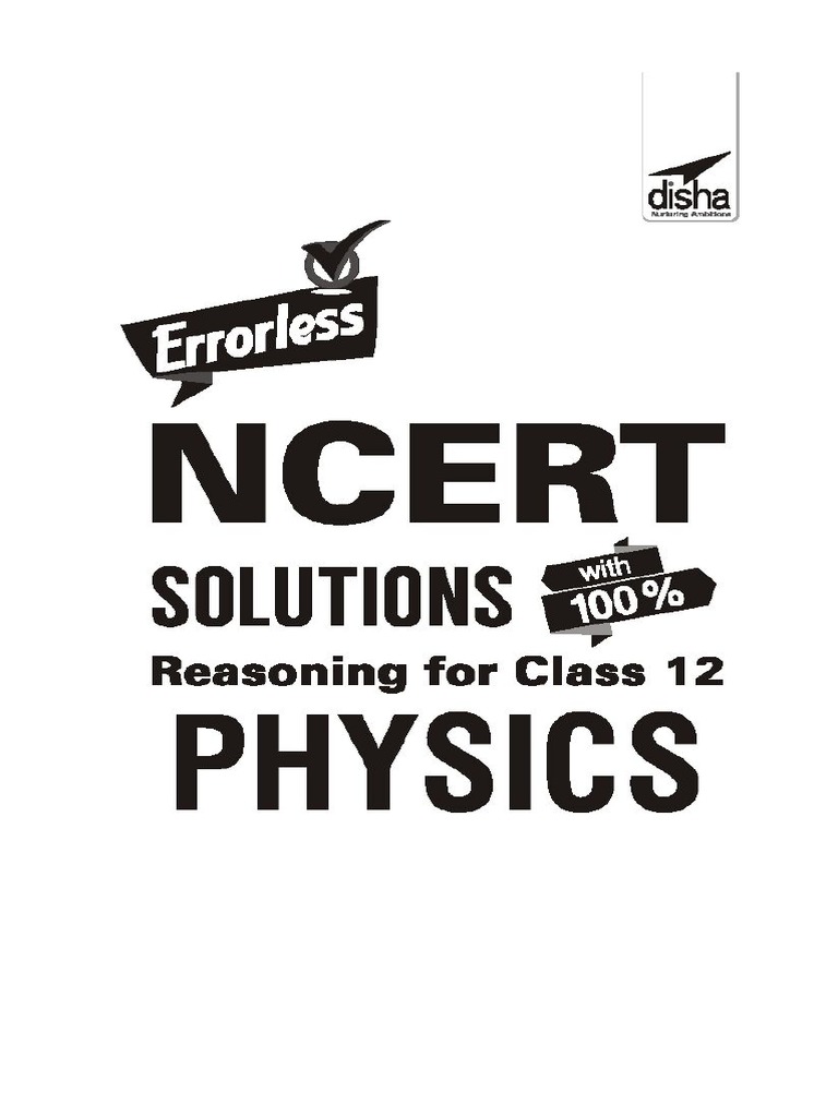 Disha Physics Class 12 NCERT Solutions | PDF
