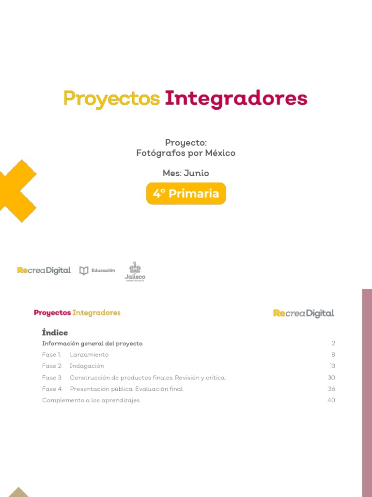 Ficha Didáctica - Proyecto Integrador - Cuarto Grado, Junio | PDF ...