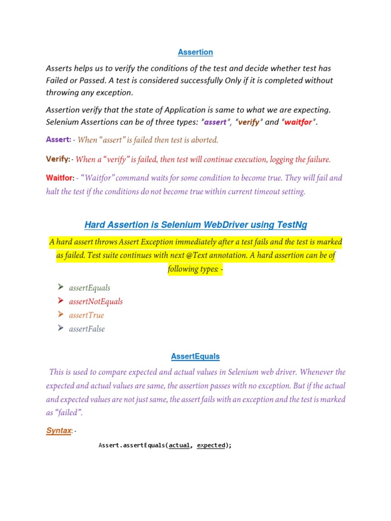 An In-Depth Explanation of Selenium Assertions Using TestNG Framework ...