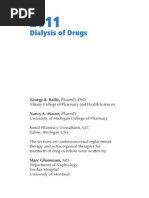 Dialyzable Drugs | PDF | Medicinal Chemistry | Dialysis
